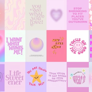 100 Danish Pastel Aesthetic Wall Collage Danish Pastel Room Decor Pink Wall Art Aesthetic ...