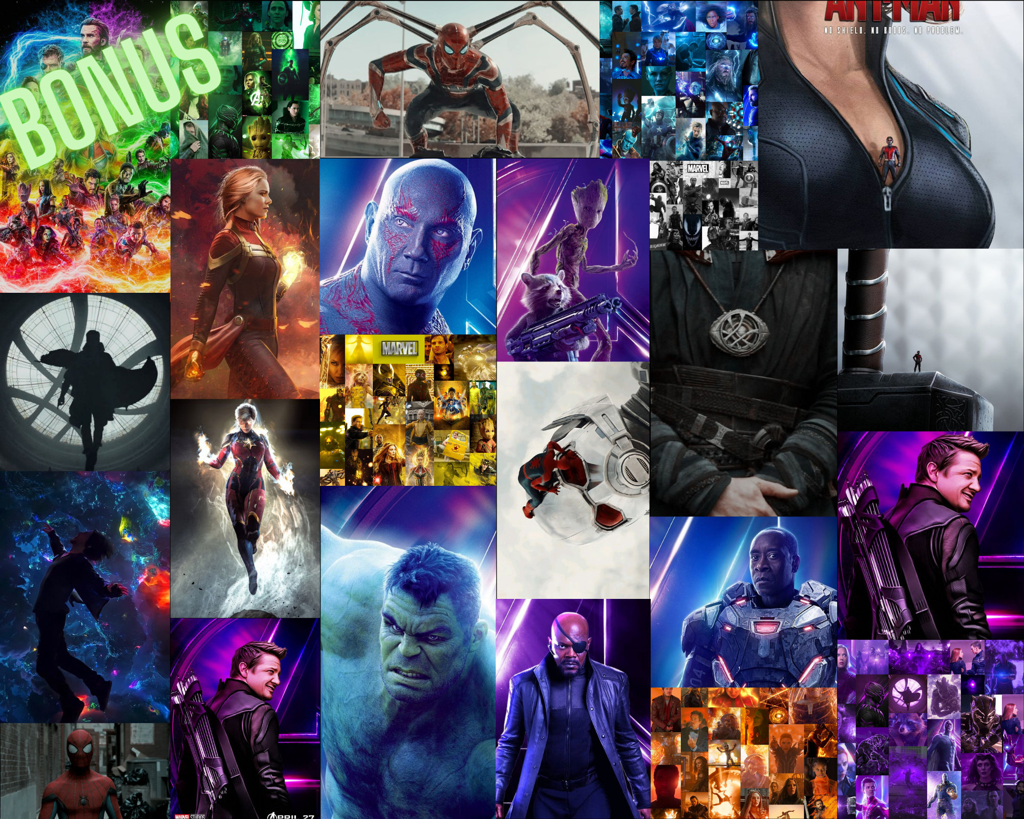 200pcs Marvel Avengers Rainbow Aesthetic Wall Collage, Marvel Collage ...