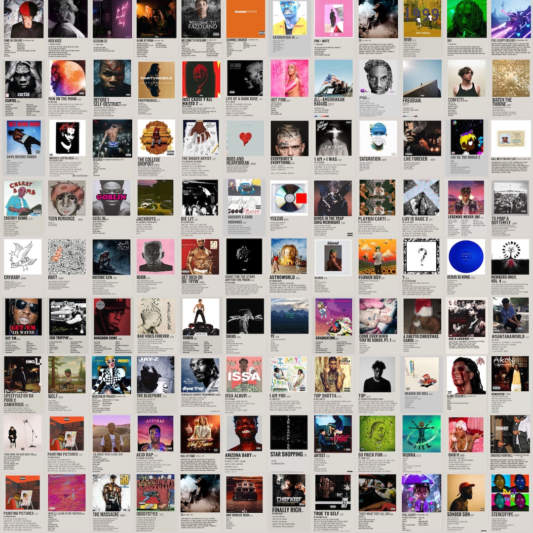 270PCS Minimalist Rap Album Cover Poster, Minimalist Hip-hop Music ...