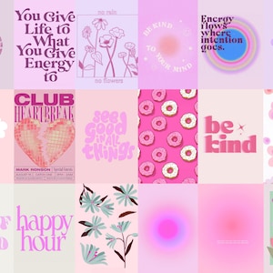 100 Danish Pastel Aesthetic Wall Collage Danish Pastel Room Decor Pink Wall Art Aesthetic ...