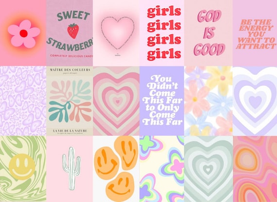 150 Danish Pastel Aesthetic Wall Collage Kit Decoración De Etsy España