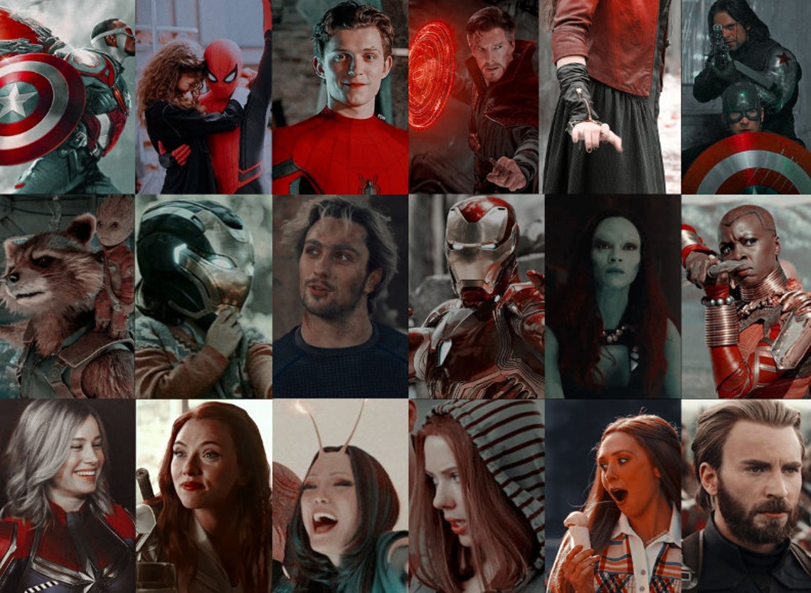 100pcs Marvel Aesthetic Wall Collage Marvel Collage Kit Red - Etsy