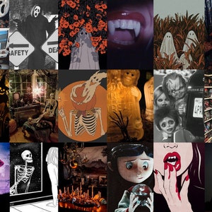 110PCS Halloween Wall Collage Kit, Halloween Collage Kit, Fall Wall ...