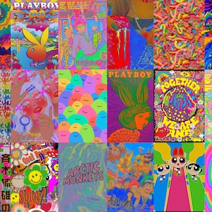 110pcs Indie Wall Collage Kit, Indie Wall Collage, Retro Wall Collage ...