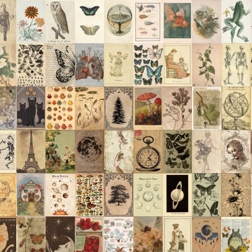 Cottagecore Aesthetic Wall Decor 115pcs Vintage Poster Wall Etsy