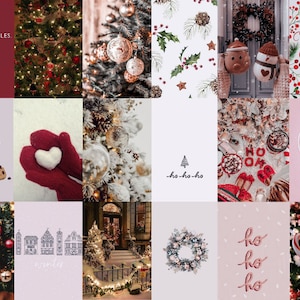 100 Christmas Wall Prints | Christmas Decor | Wall Collage | Christmas ...