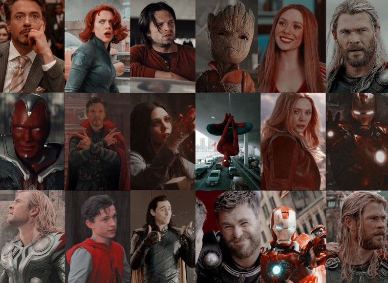 100pcs Marvel Aesthetic Wall Collage Marvel Collage Kit Red - Etsy