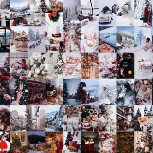 100 Christmas Wall Prints | Christmas Decor | Wall Collage | Christmas ...