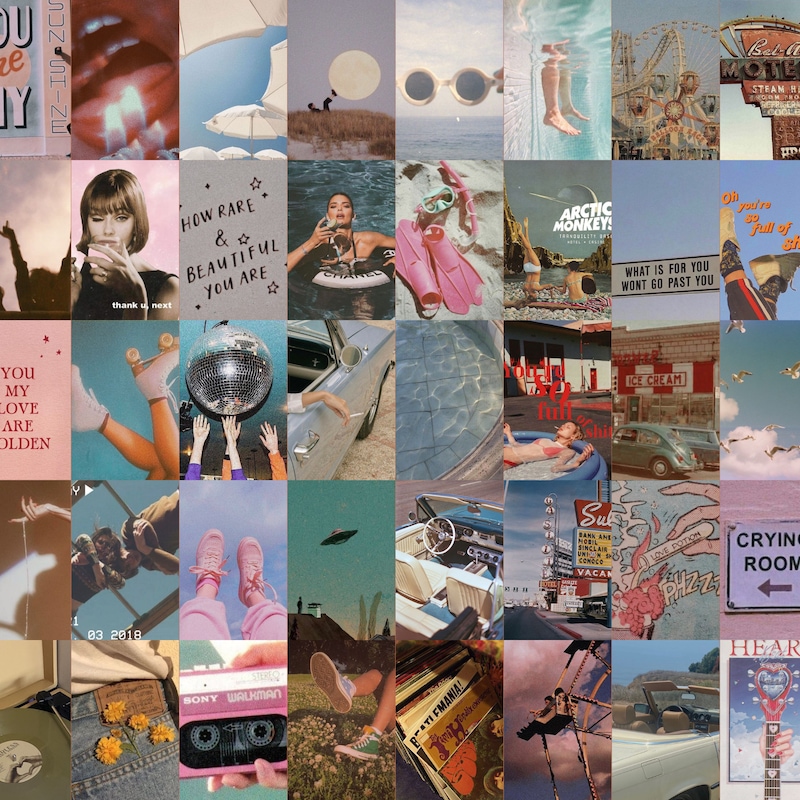 Retro Collage Art - Etsy
