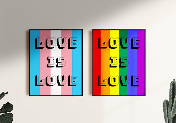 Digital Prints Inclusion Printable Poster Pride Art Print Rainbow Flag ...