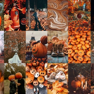 80PCS Halloween Fall Collage Kit, Halloween Photo Collage, Fall Breeze ...