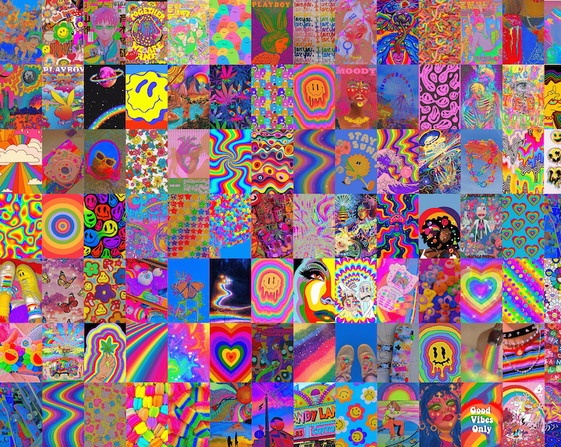 110pcs Indie Wall Collage Kit, Indie Wall Collage, Retro Wall Collage ...
