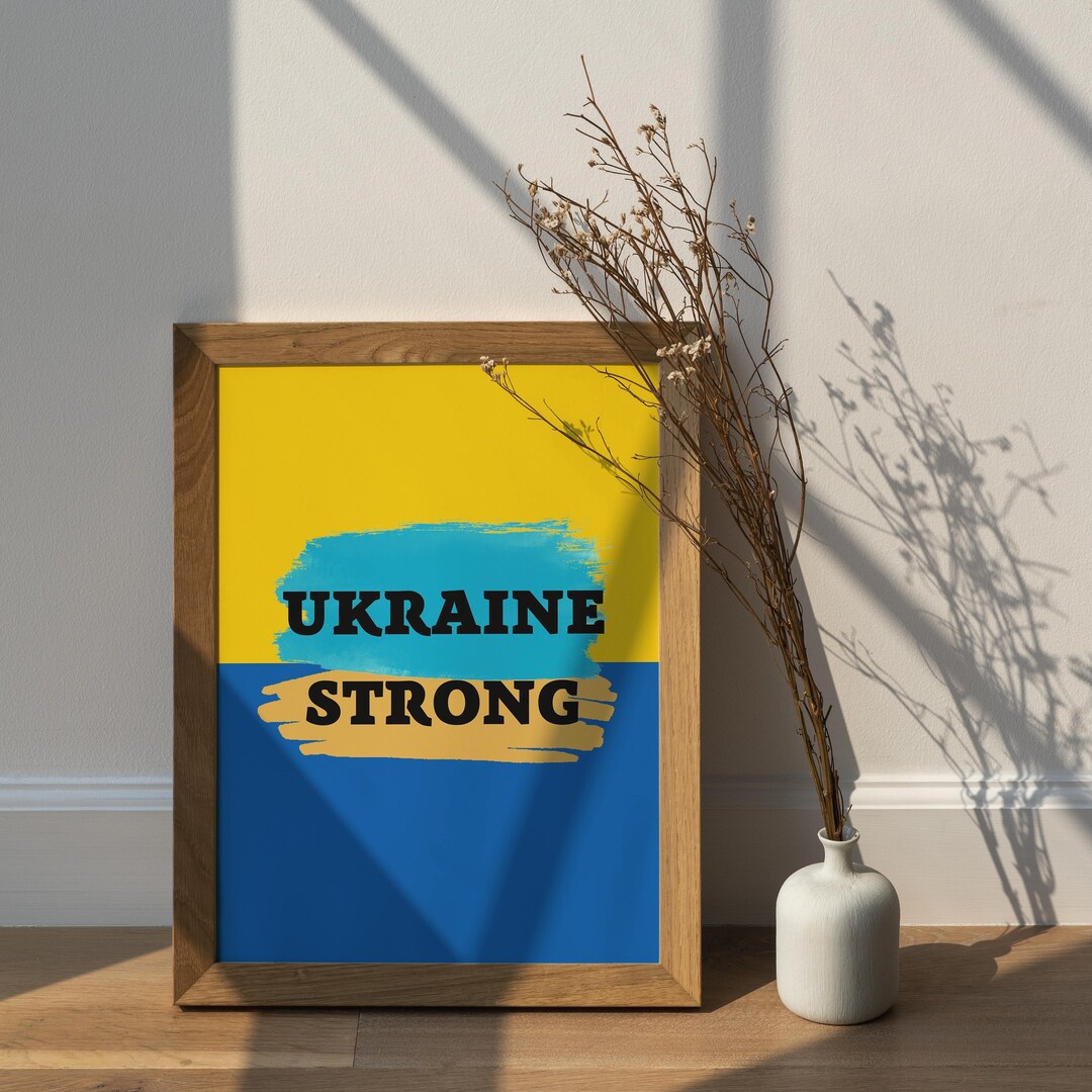 Ukraine Solidarity Printable Wall Art Support Ukraine, Peace for ...