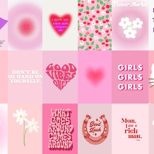 100 Danish Pastel Aesthetic Wall Collage Danish Pastel Room Decor Pink Wall Art Aesthetic ...