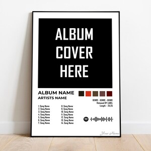 Custom Album Cover Poster Album Prints Music Poster - Etsy