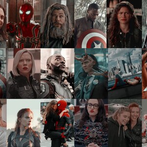 100pcs Marvel Aesthetic Wall Collage, Marvel Collage Kit, Red Collage ...