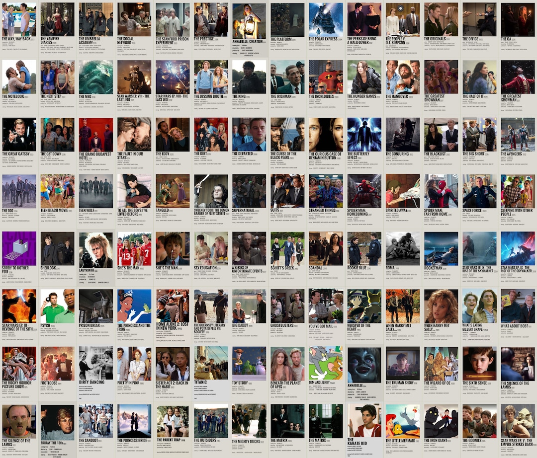 750 Minimalist Movie Posters | Aesthetic Movie Collage | Movie Prints ...