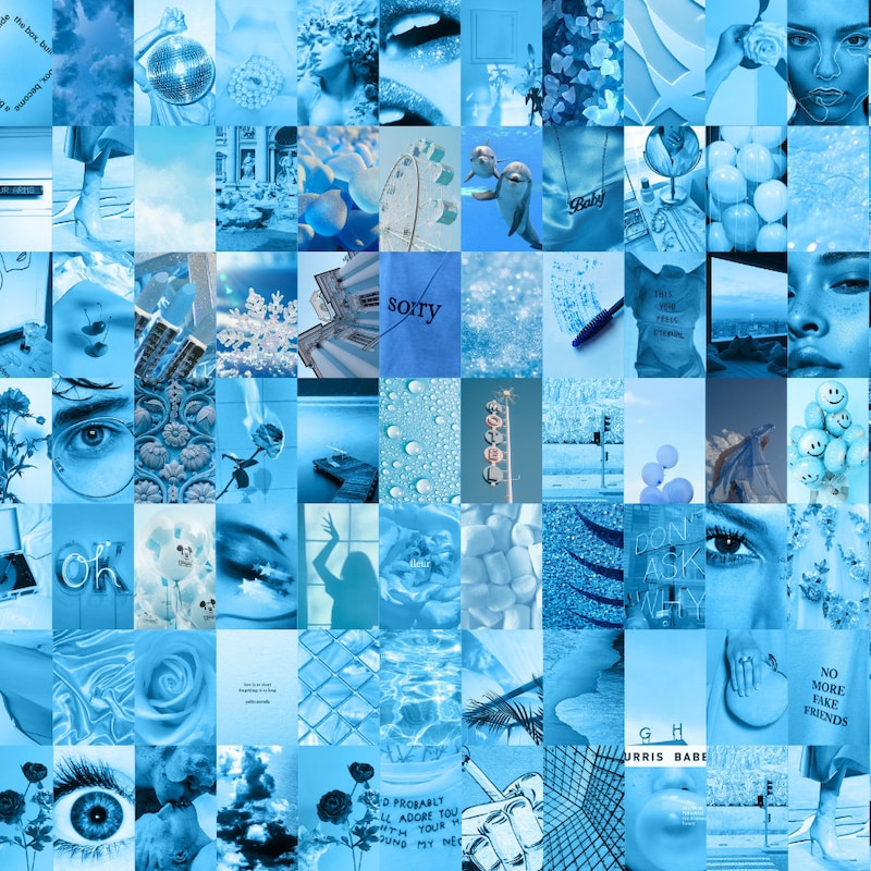 Light Blue Collage - Etsy