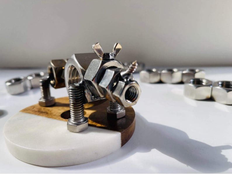 Metal Rhino Sculpture Out of Nuts & Bolts - Etsy