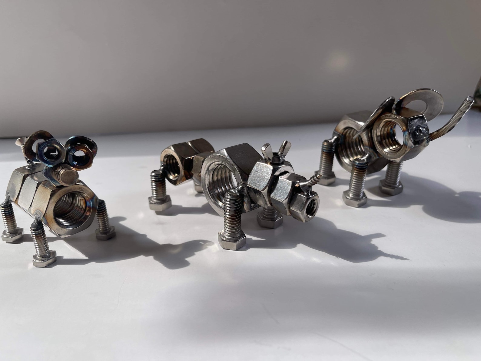 Metal Elephant Sculpture Out of Nuts & Bolts - Etsy