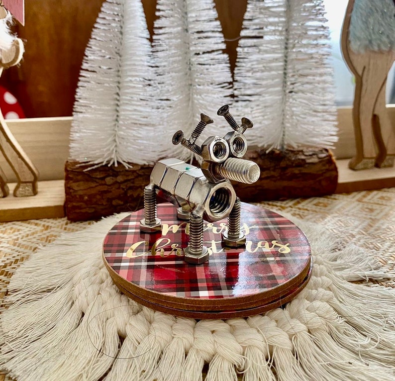 Metal Reindeer Sculpture Made Out of Nuts & Bolts - Etsy
