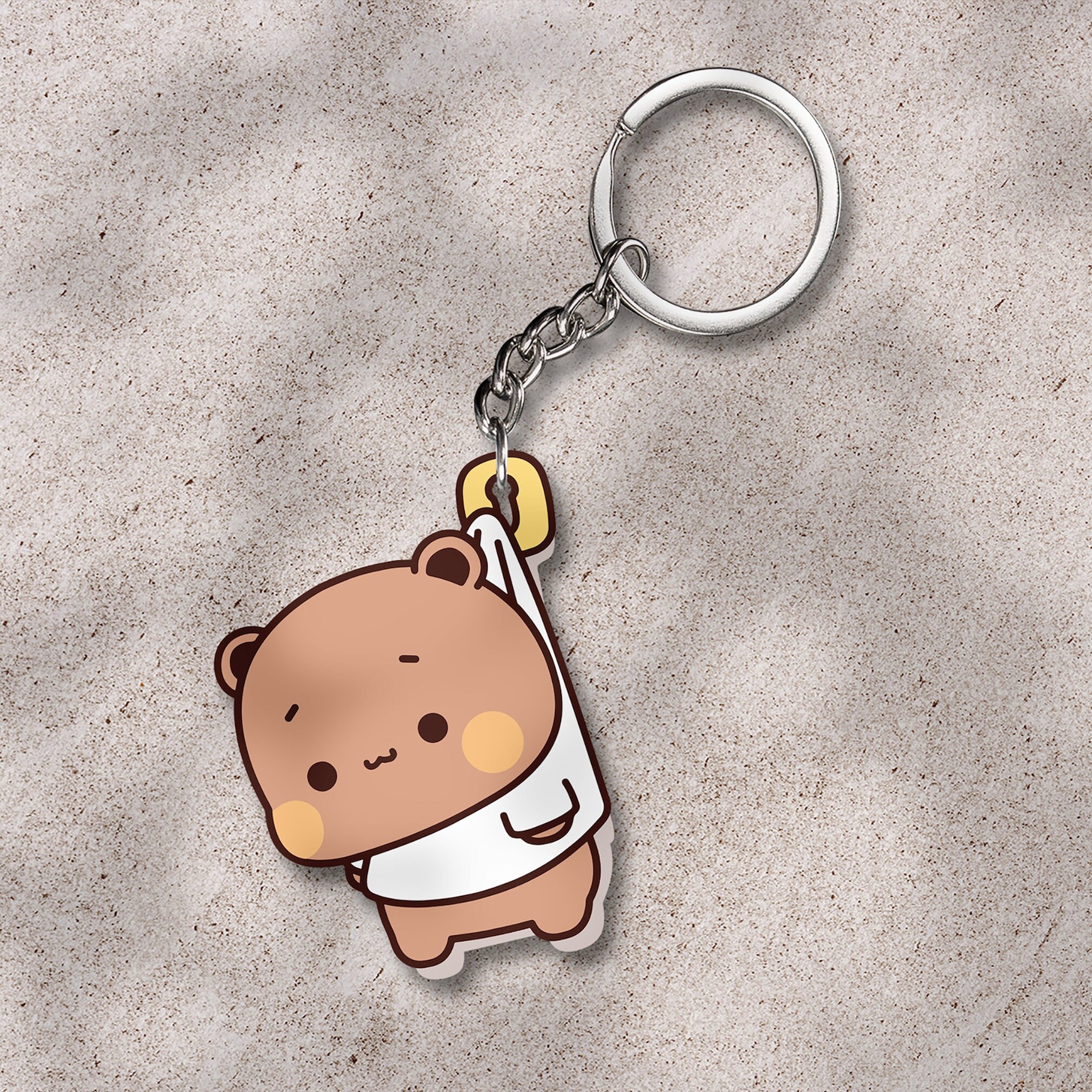 Adorable Panda Bear Bubu Dudu Acrylic Keychain - Etsy