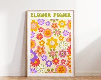 Flower Power Wall Art - Etsy