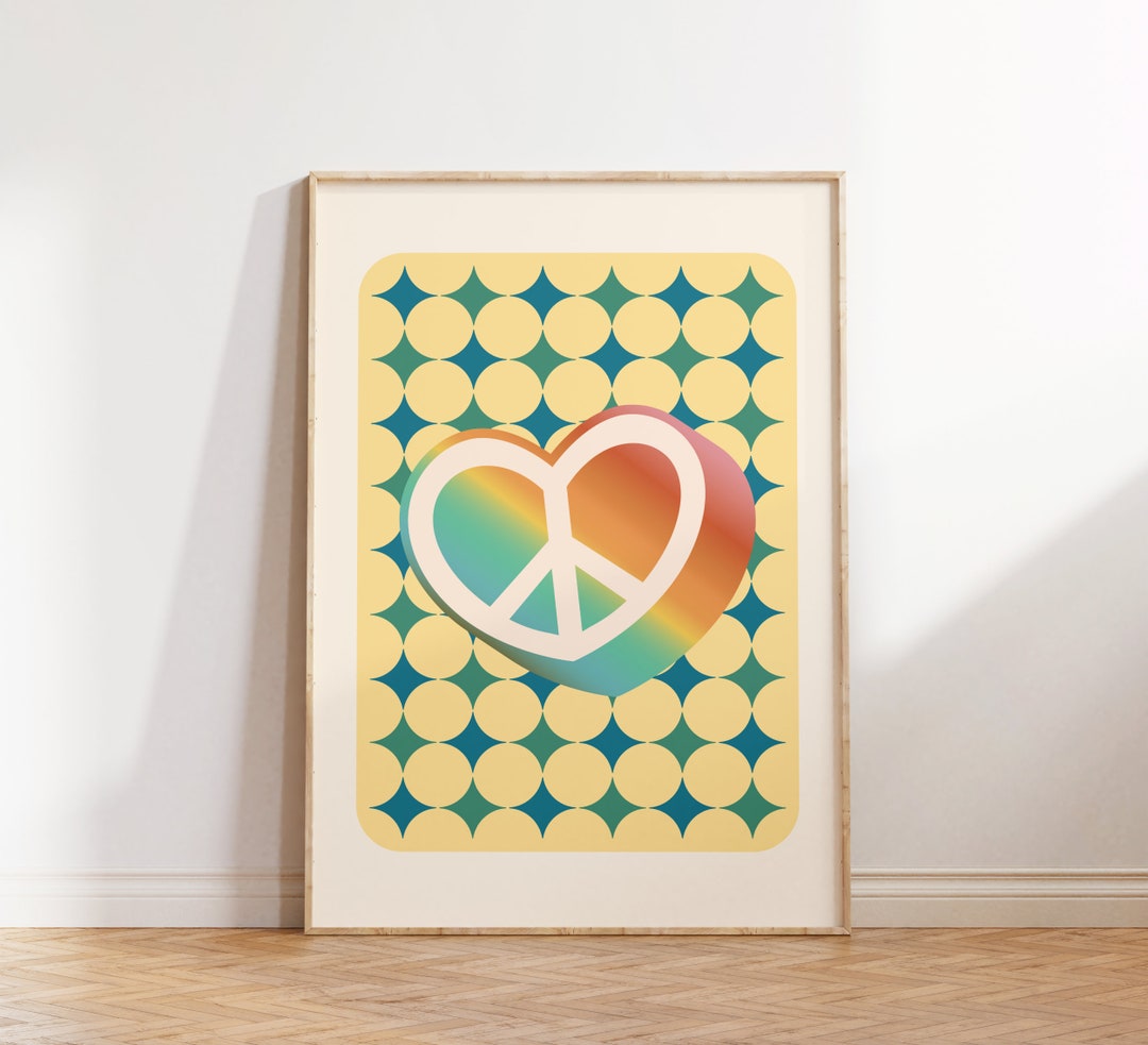 70s Groovy Retro Print, Trendy Poster, Retro Digital Print, Retro Wall ...