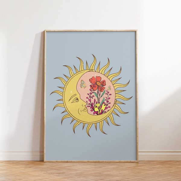 Vintage Sun Print - Etsy