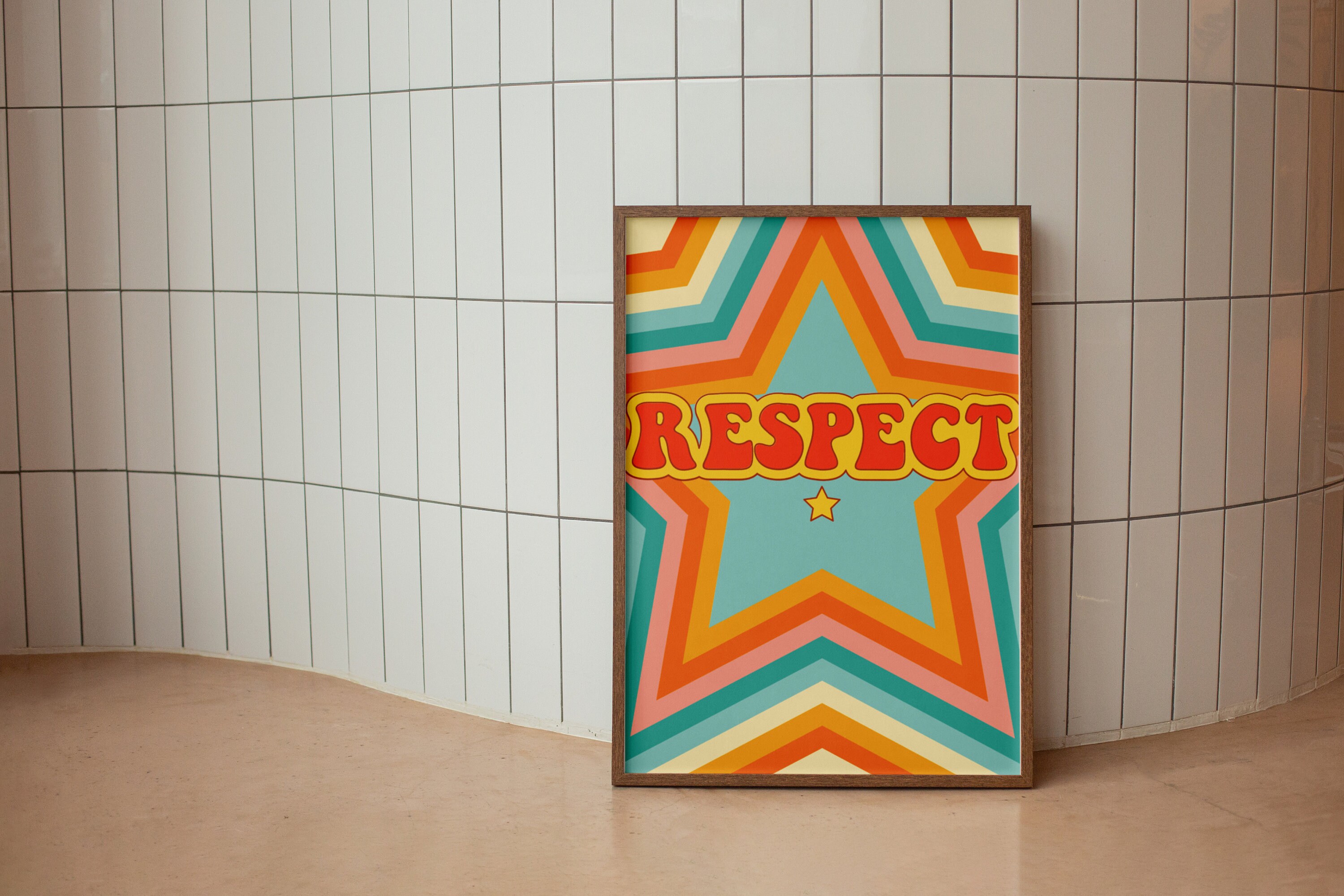 Respect Print, Retro Wall Art, Aesthetic Wall Decor, Retro Poster ...