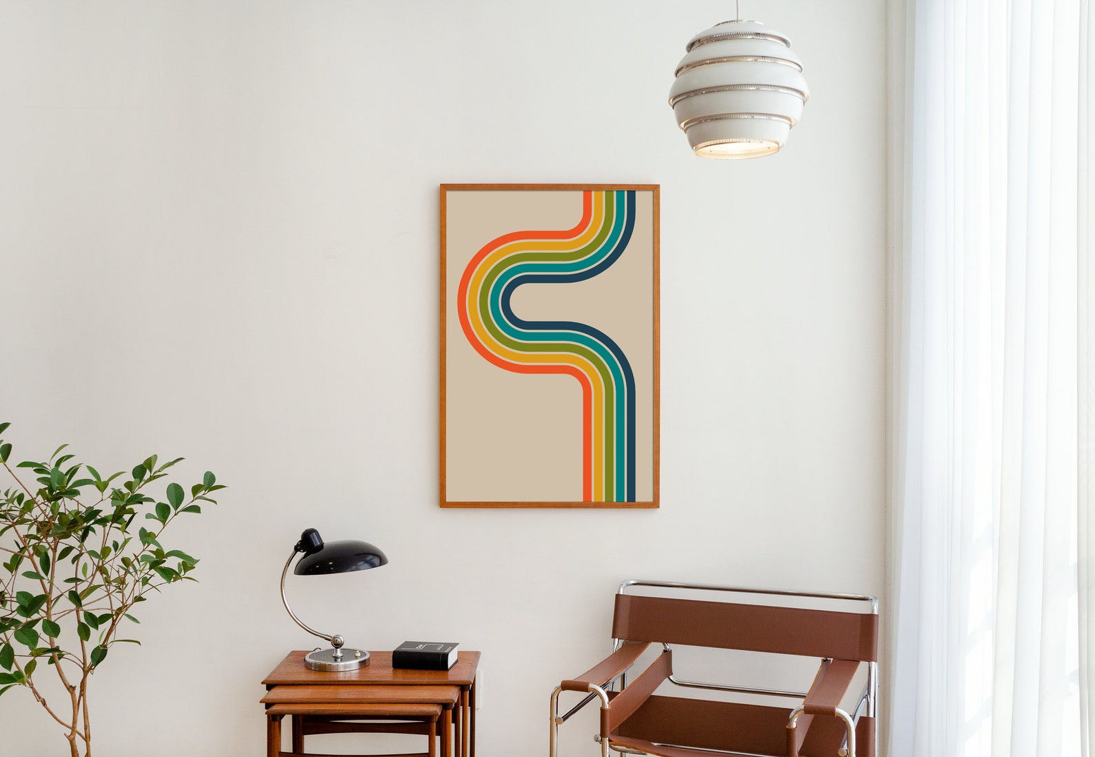 Retro Wall Art Geometric Print Groovy Print Wall Art - Etsy