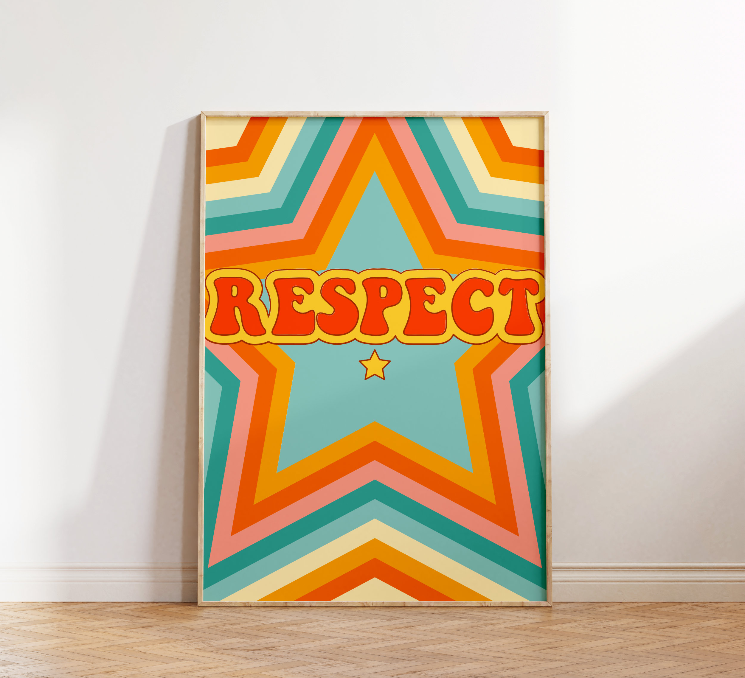 Respect Print, Retro Wall Art, Aesthetic Wall Decor, Retro Poster ...