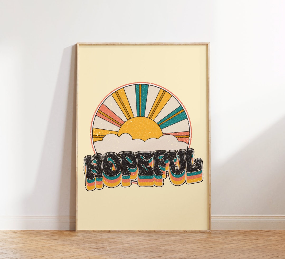 Retro Sunshine Print: 90s Groovy Wall Art (digital Download) - Etsy
