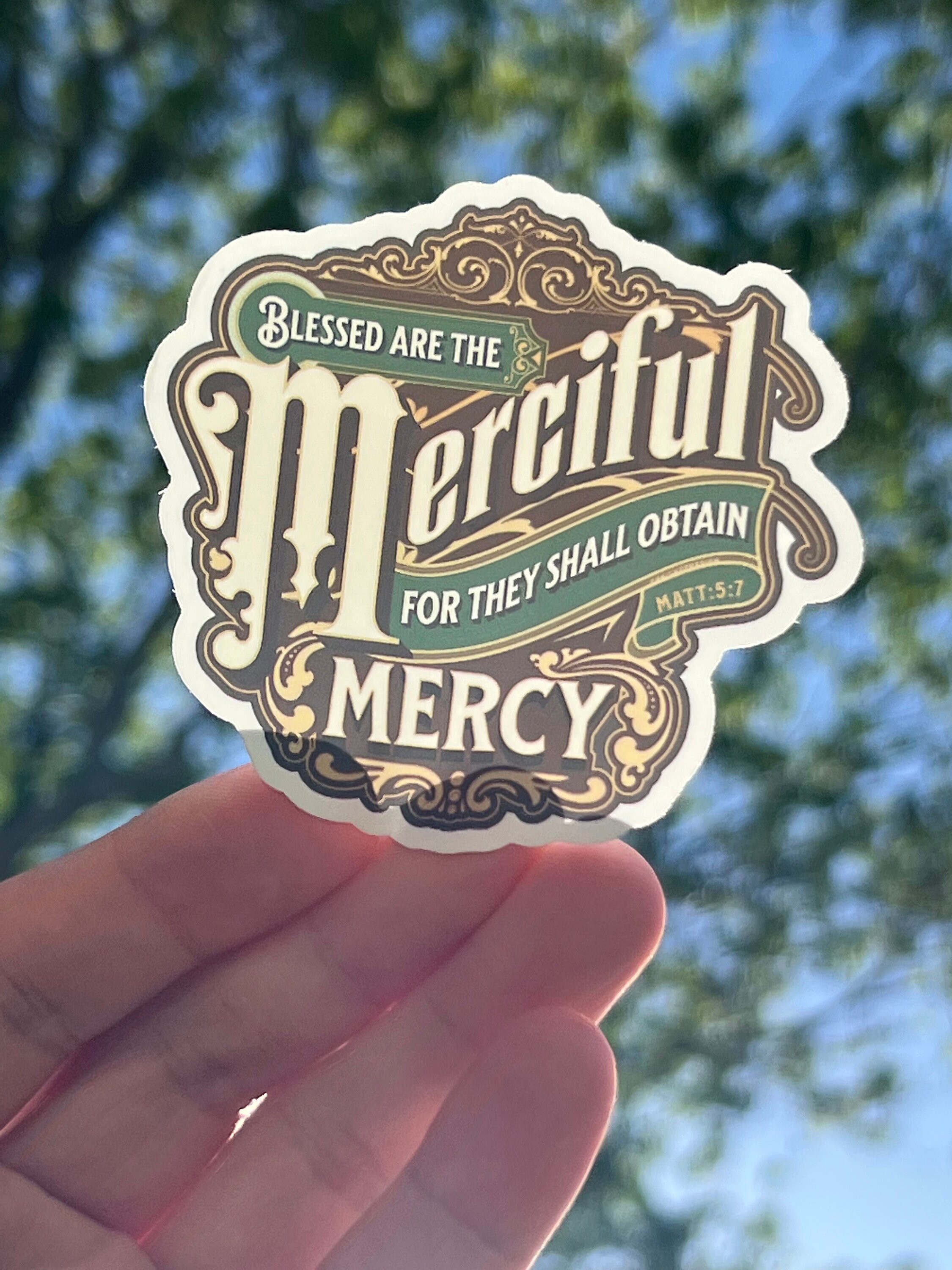 BLESSED Are THE MERCIFUL, Christian Sticker, Bible Sticker, Faith ...