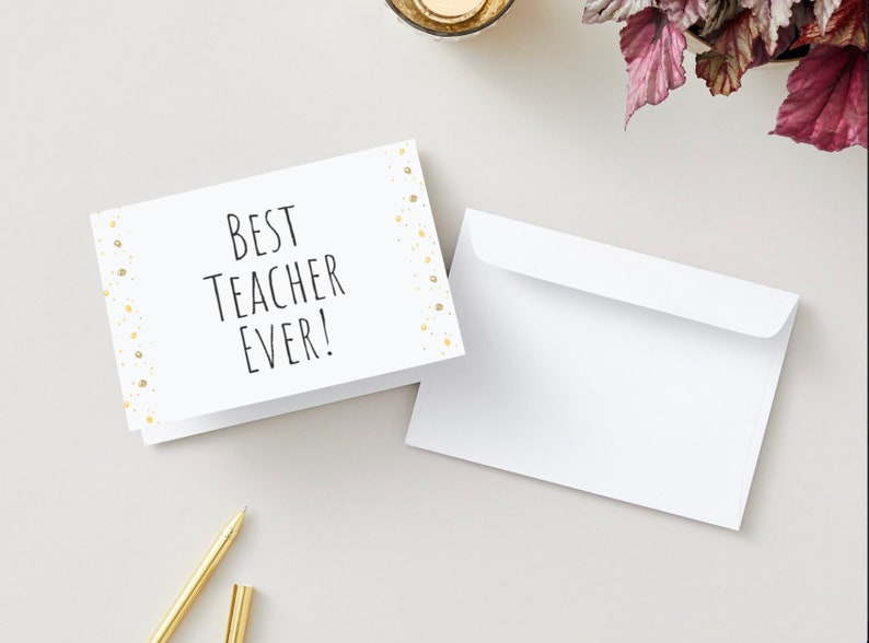 Best Teacher Ever Printable Card | PDF Download | Printable Greeting ...
