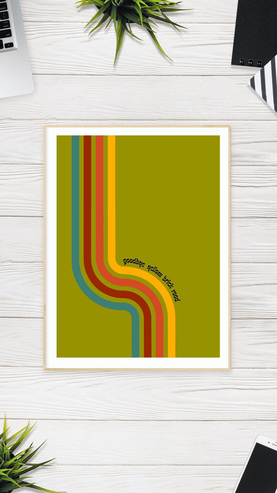 Boho Rainbow Goodbye Yellow Brick Road Quote Digital Download Instant ...