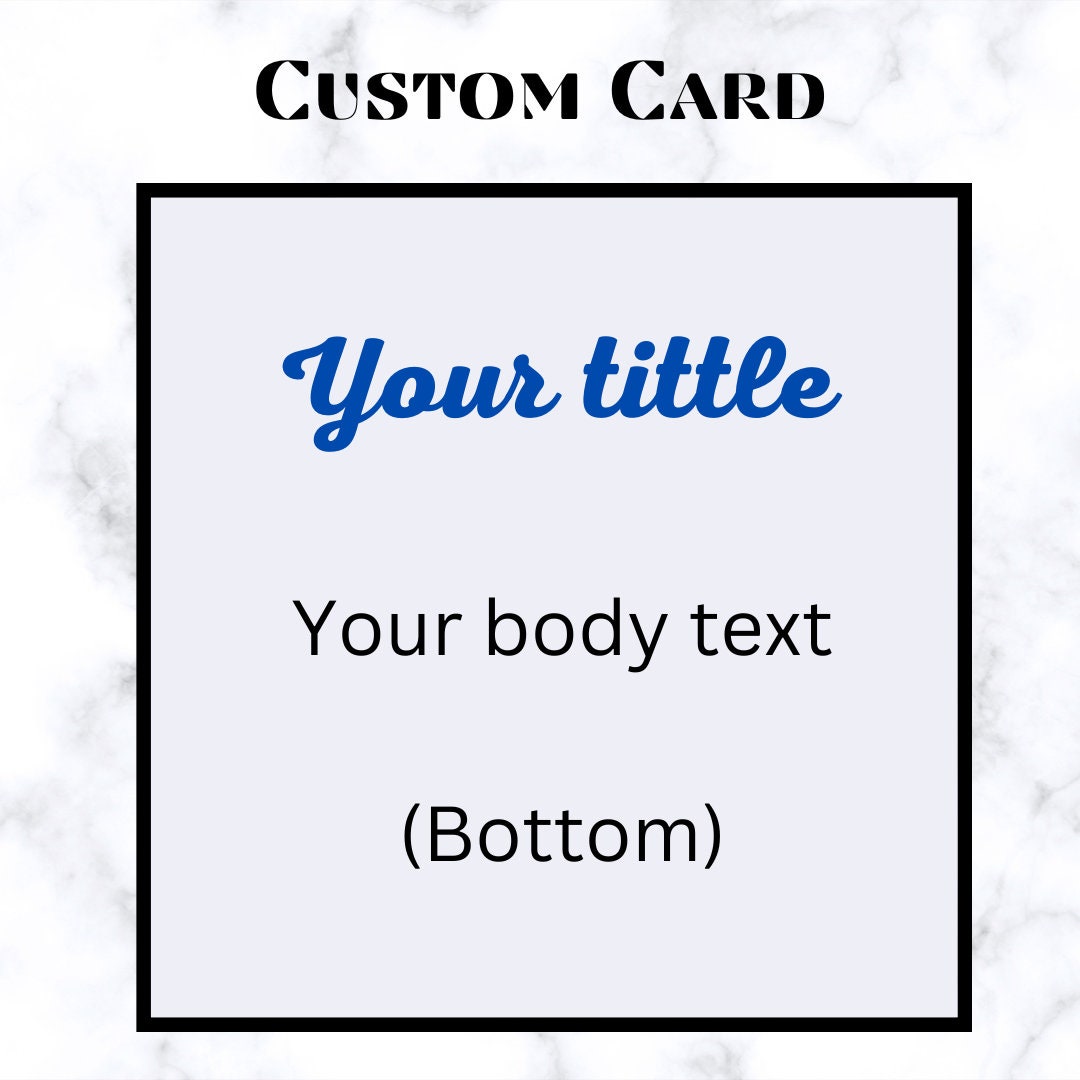 Personalized Message Card - Etsy