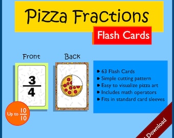 Fraction Flashcards Printable - Etsy