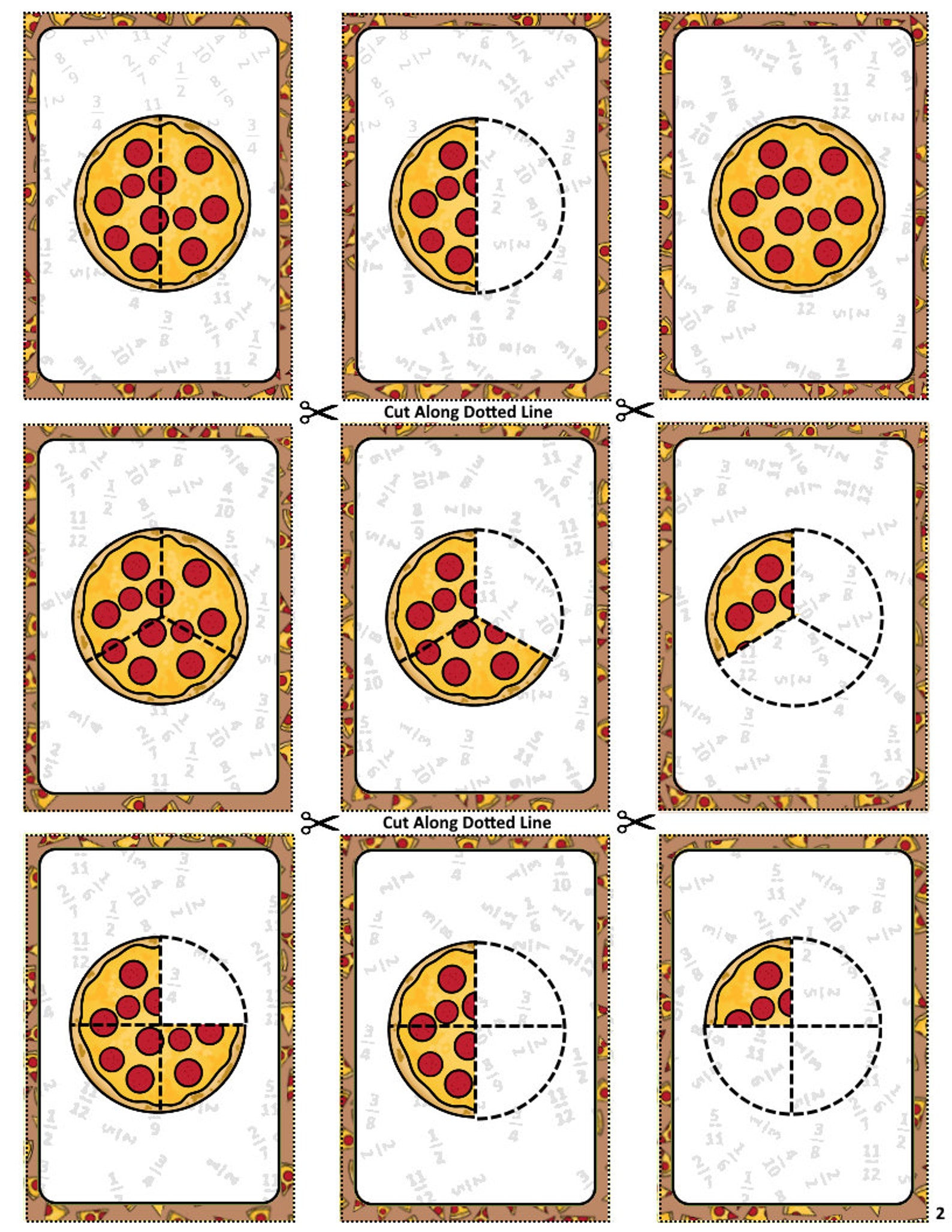 Printable Fraction Flashcards - Etsy Canada