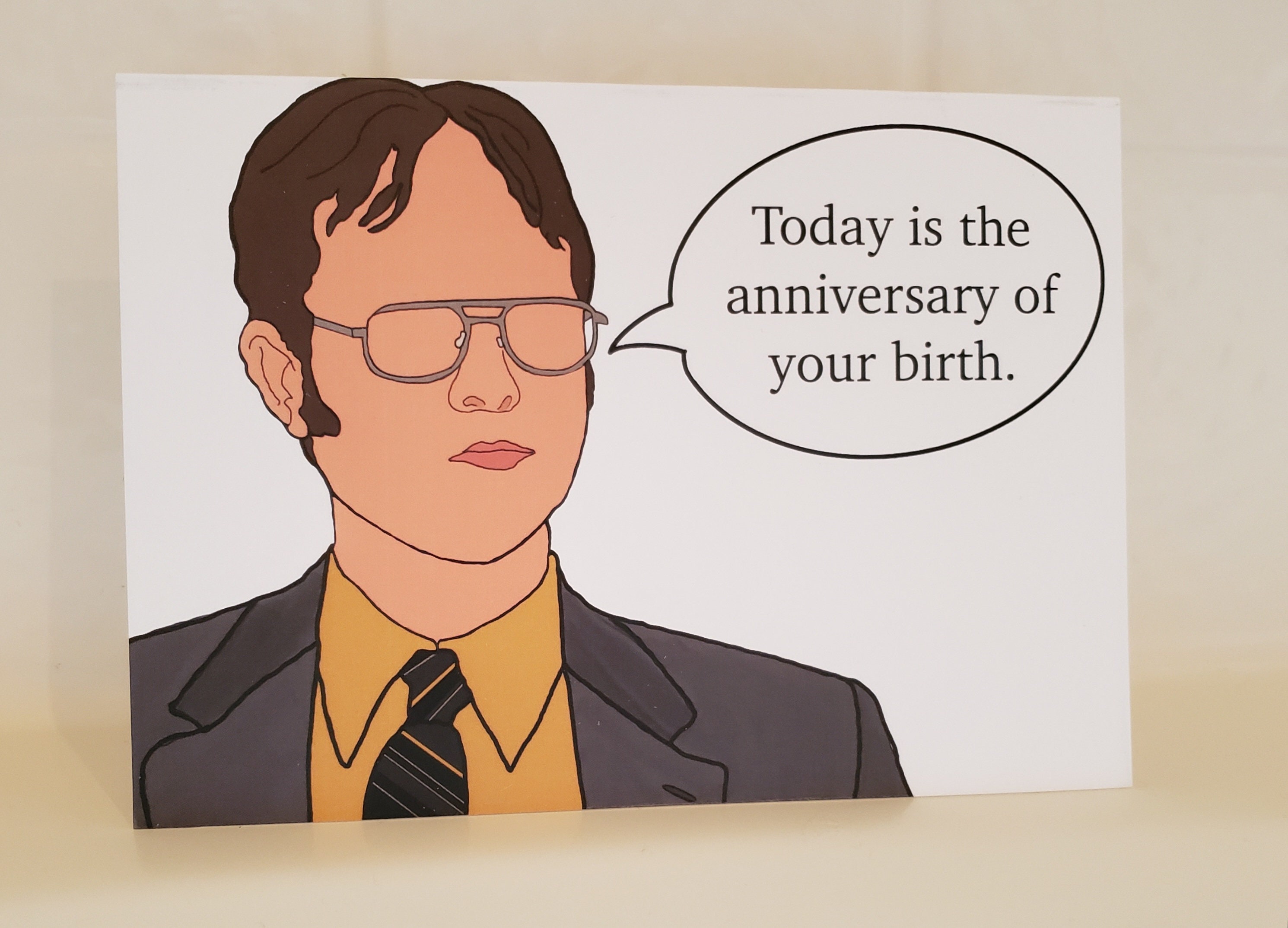 The Office Birthday Cards - Etsy