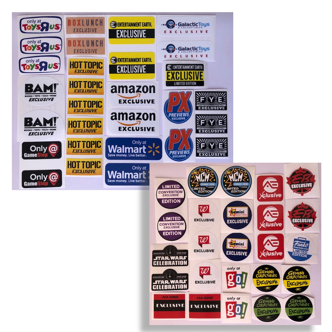 Packs of Different Exclusive Funko Pop Replacement Stickers. - Etsy