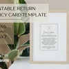 Simple Return Policy Template, DIY Printable Business Card Design ...