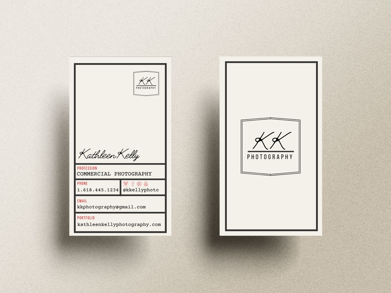 Vintage Business Card Template, DIY Printable Business Card Design ...