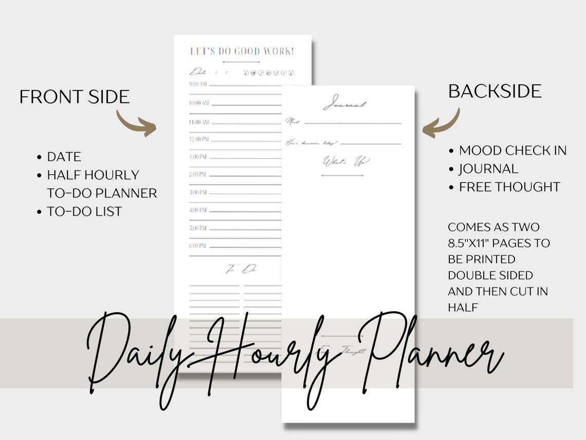 Printable Entrepreneur's Weekly Planner | Small Business Daily Planner ...