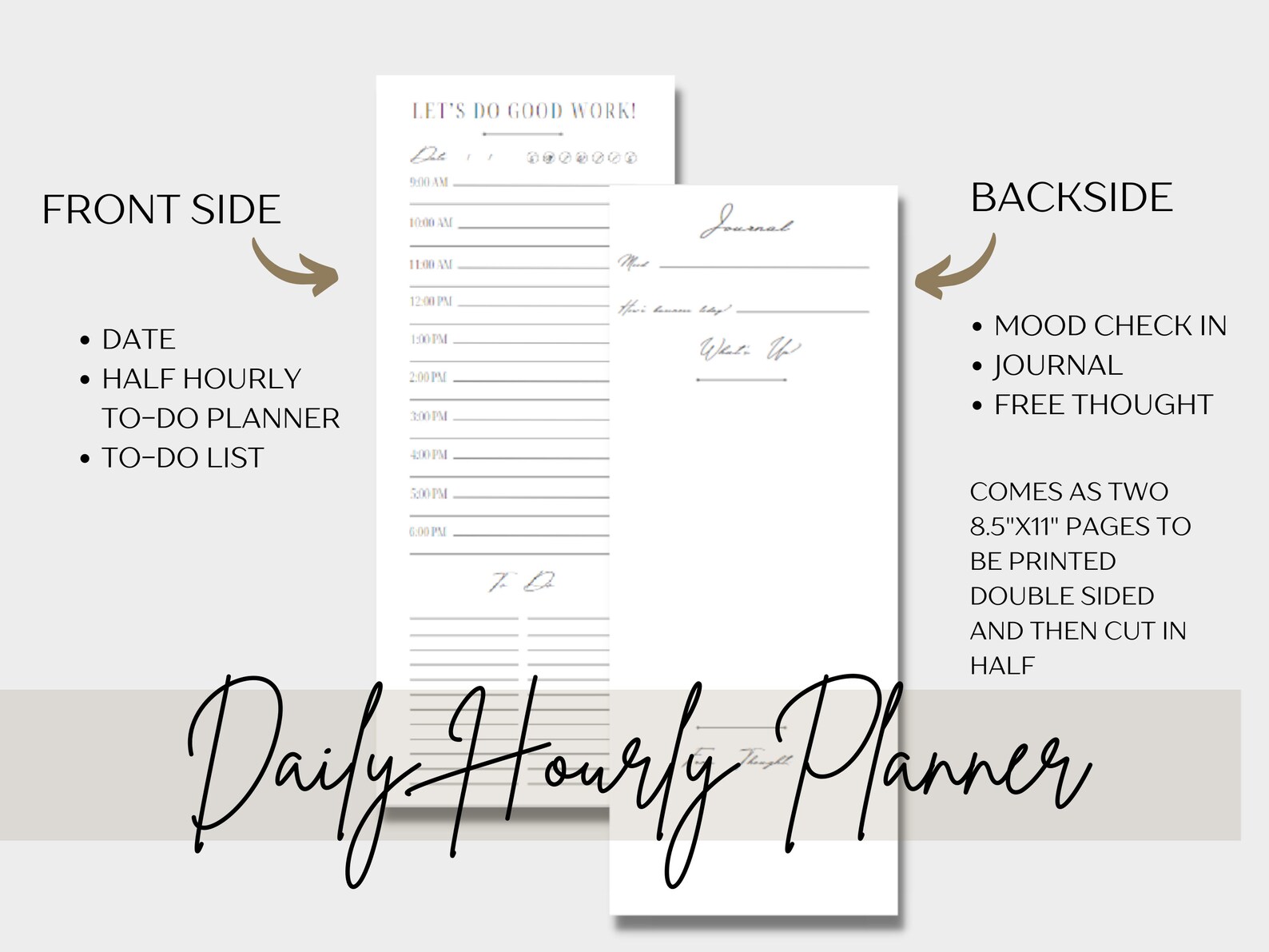 Printable Entrepreneur's Weekly Planner | Small Business Daily Planner ...