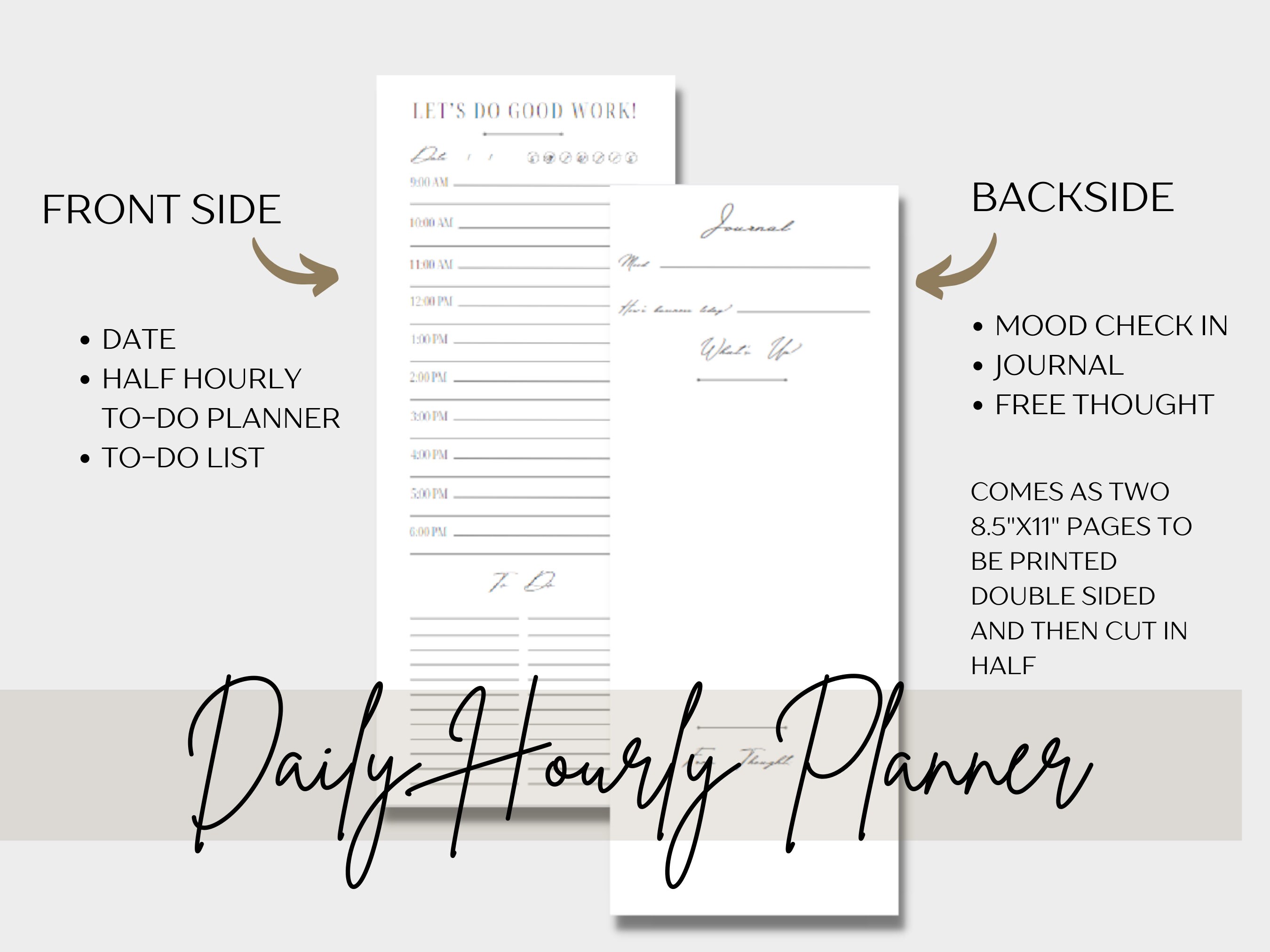 Printable Entrepreneur's Weekly Planner | Small Business Daily Planner ...