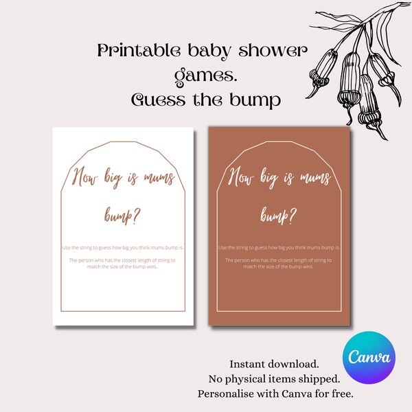 Measure the Baby Bump Cards - Etsy