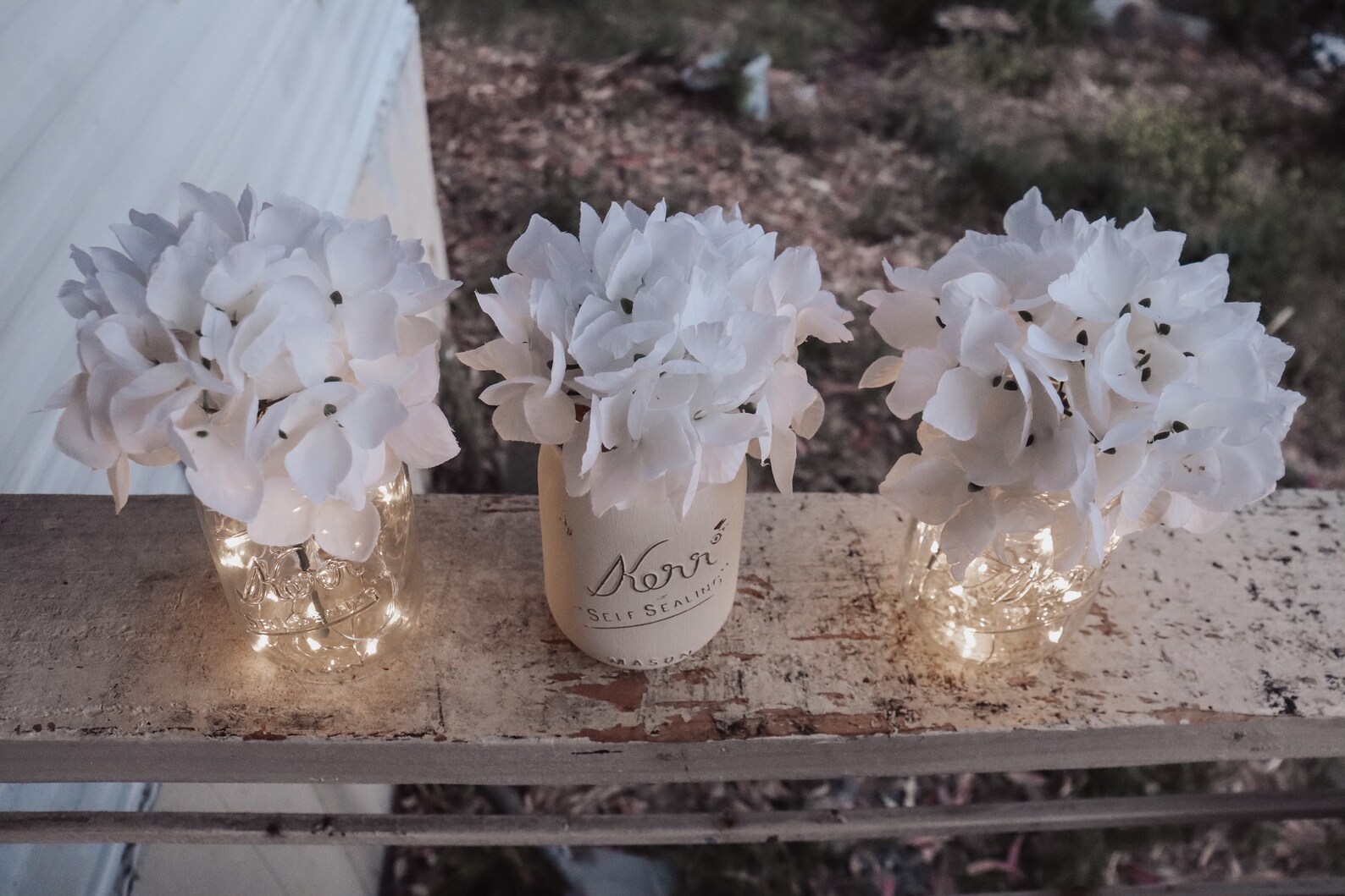 Farmhouse Centerpiece Rustic Home Decor Fairy Lights | Etsy