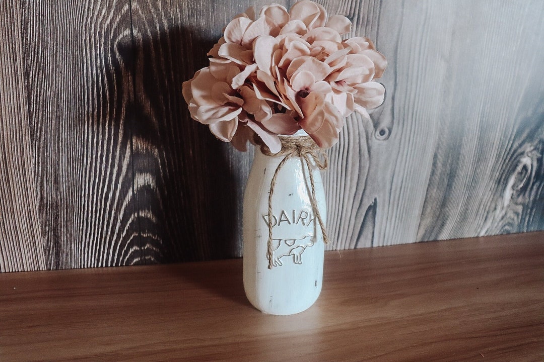 Milk Bottle Decor Dairy Bottle Decor Dairy Jar Decor Farmhouse Decor ...