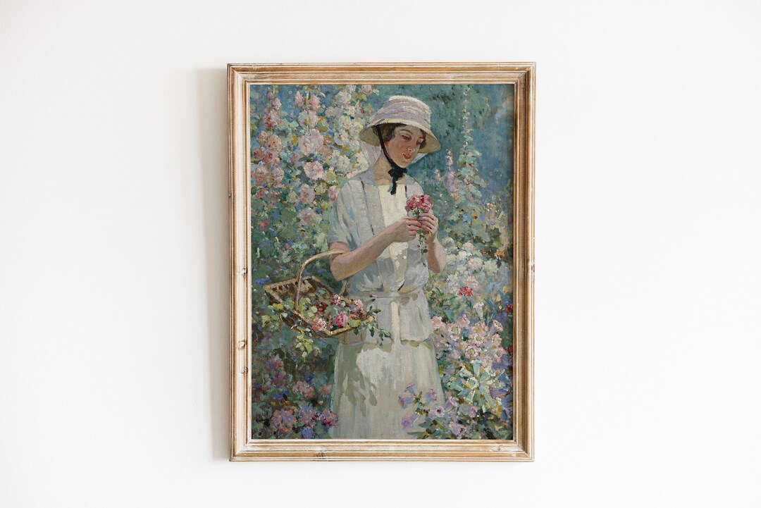 Classic Woman Portrait Vintage Oil Painting Lady Portrait Art Woman ...